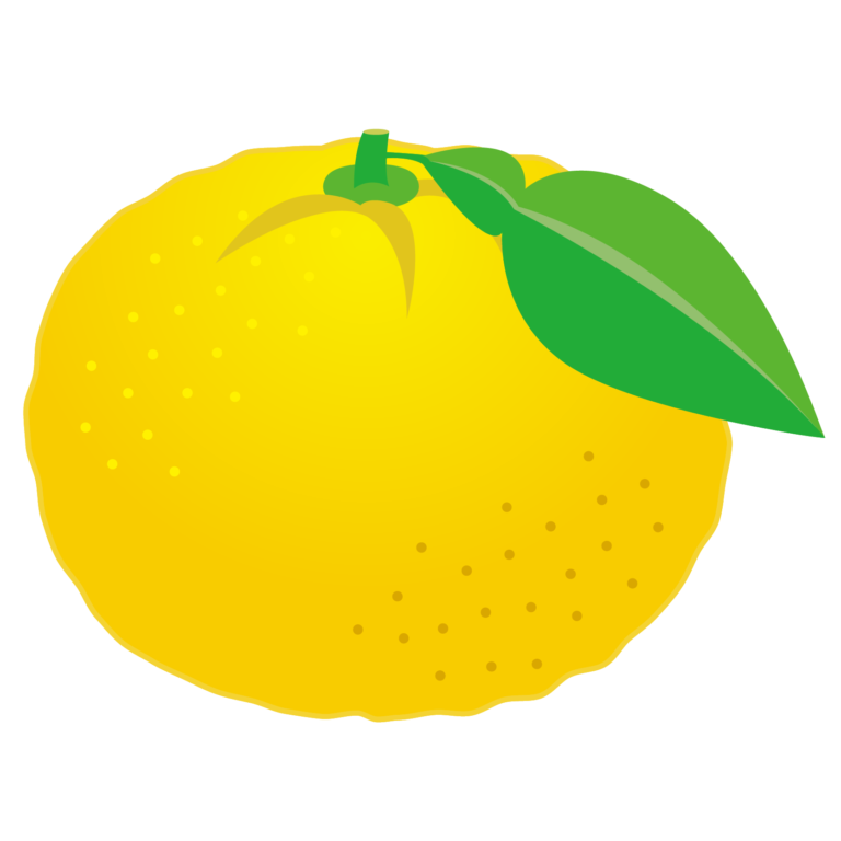 商用フリー・無料イラスト ゆず(柚子yuzu) 冬至001 商用ok フリー素材集「ナイスなイラスト」