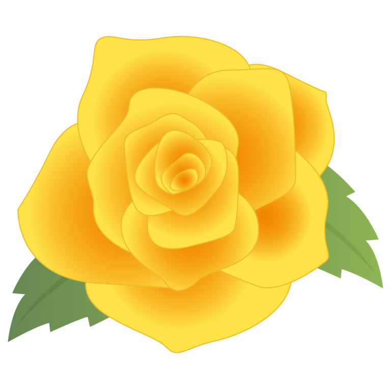 商用フリー・無料イラスト黄色いバラの花rose03 商用okフリー素材集「ナイスなイラスト」 